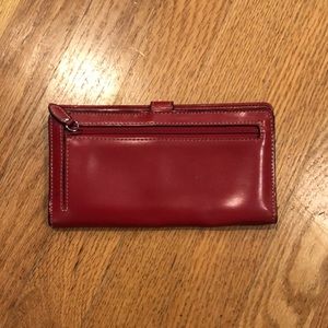 Lodis | Bags | Lodis Red Leather Full Length Bifold Wallet | Poshmark